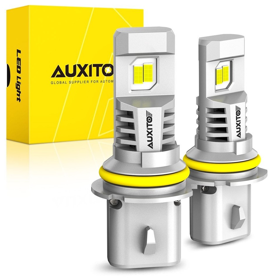 AUXITO 9007 HB5 LED Headlight Bulbs High Low Beam 6000K White Fanless ...
