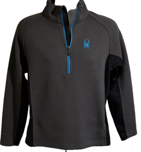 Spyder Core Sweater Pullover Mens Small Gray Half Zip Performance Ski ...