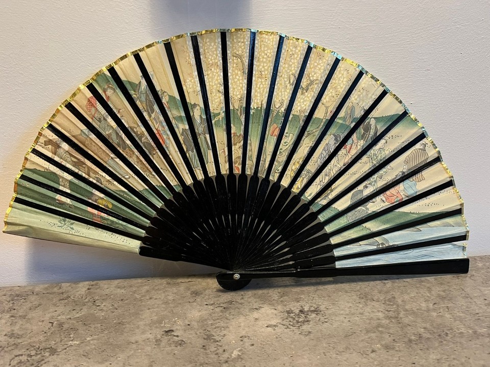 Antique Souvenir Hand Fan, 1900s Japanese Hand Painted | eBay