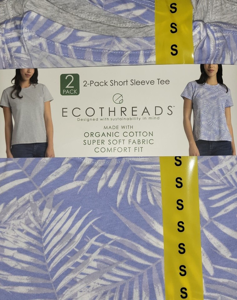 2-Pack Ecothreads Women's Organic Cotton Short Sleeve Tee/ C23 | eBay