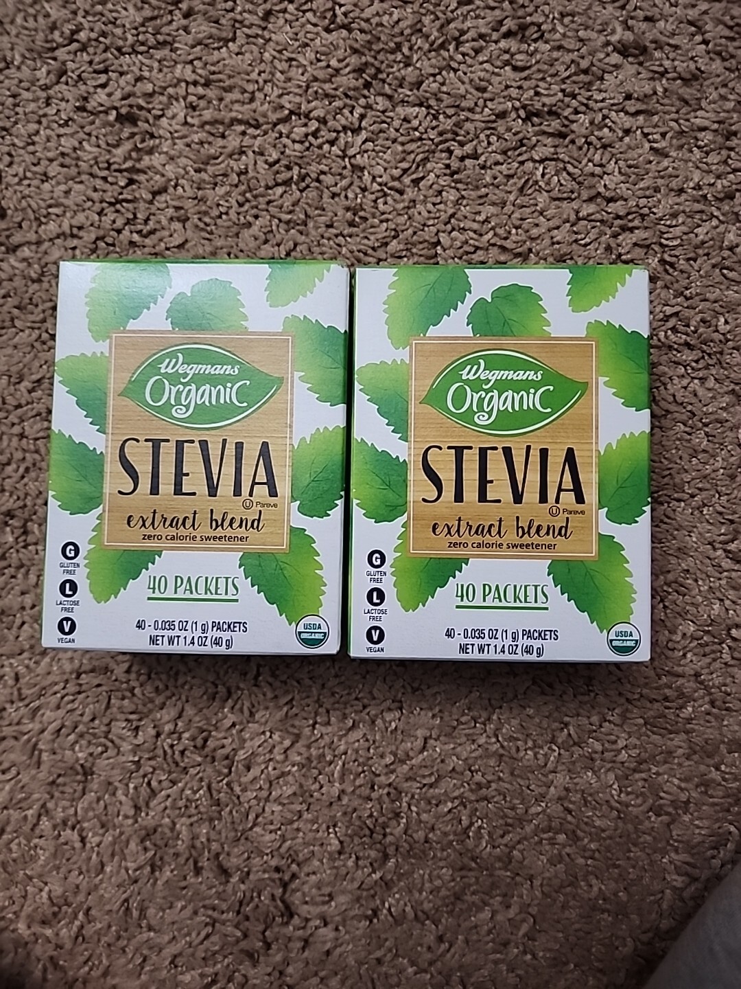 Lot Of 2 Stevia Extra Blend Wegmans Organic Total 80 Packets | eBay