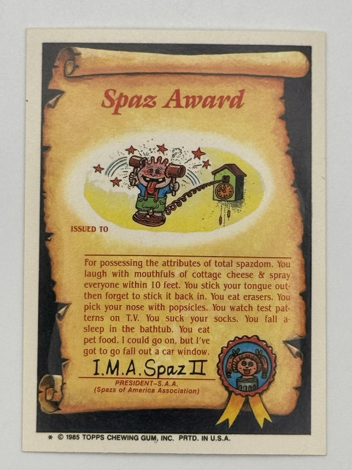 1985 Garbage Pail Kids Series 2 PATTY PUTTY #42a 35th Anniversary ...