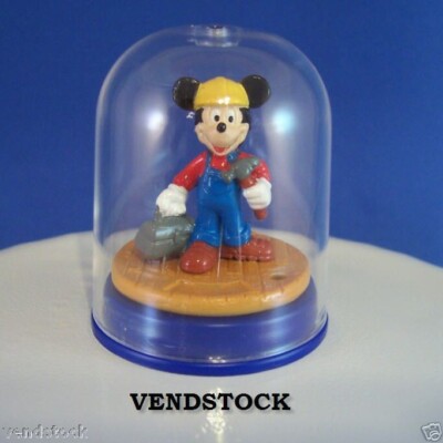 RARE DISNEY MICKEY MOUSE REPAIRMAN DOME FIGURE COLLECTION TOPPER 2 ...