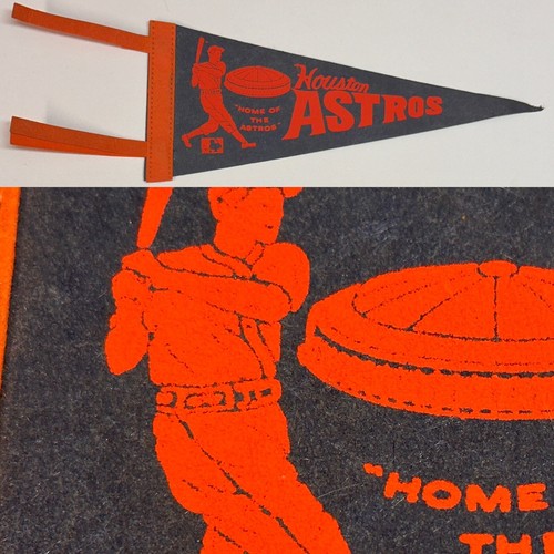1960’s Vintage Houston Astros Baseball Mini Pennant Texas Banner 5x12 ...