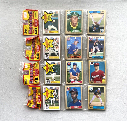1987 MLB Topps Baseball Rack Pack Lot of (4) Packs | eBay