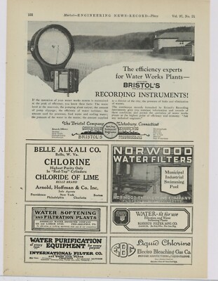 1926 Bristol Co. Ad: Waterworks Recording Instruments - Waterbury, Connecticut | eBay