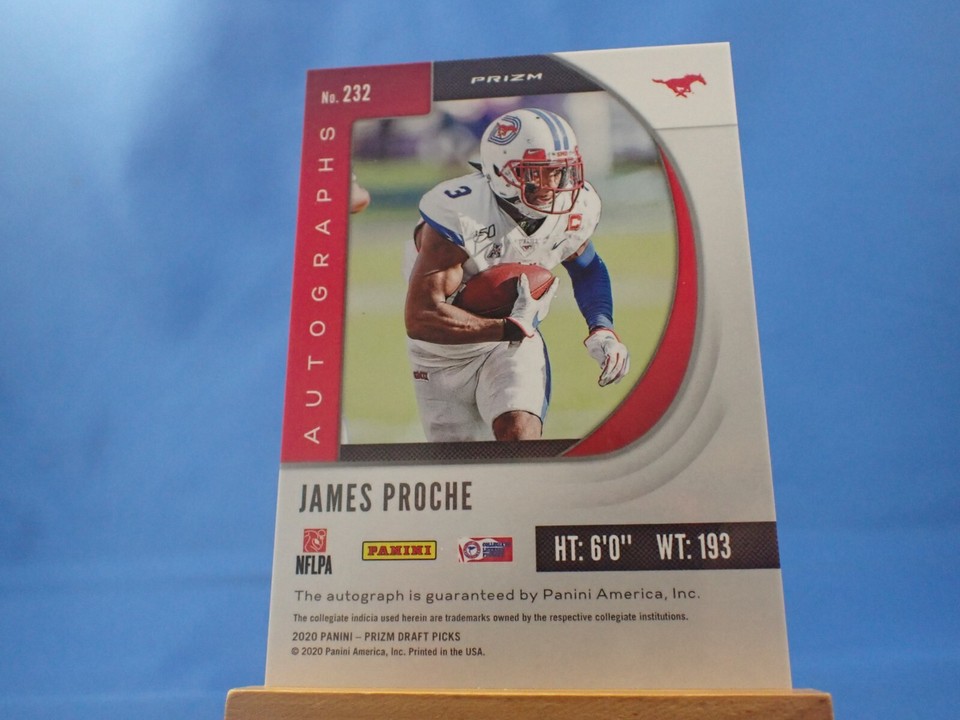 James Proche Prizm Draft Picks 2020 RC Rookie Autograph Auto Silver ...