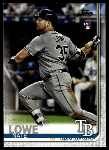 2019 Topps Update Nate Lowe US291 Tampa Bay Rays Rookie RC Baseball ...