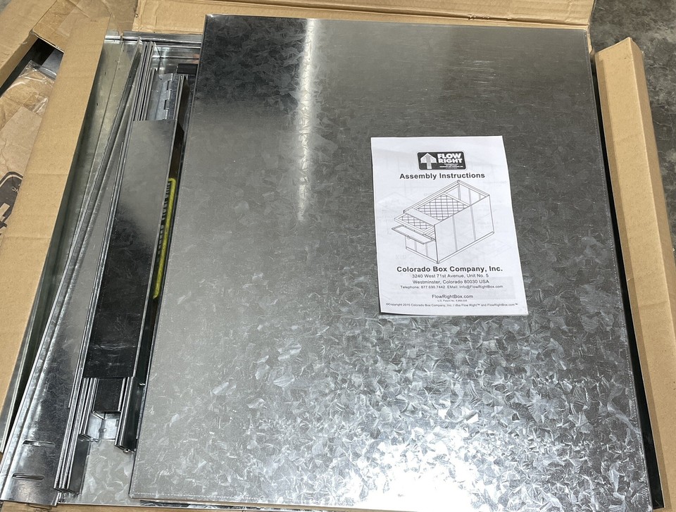 Flow Right 17" Galvanized Furnace Air Handler Filter Box CBC FRAHU17 ...