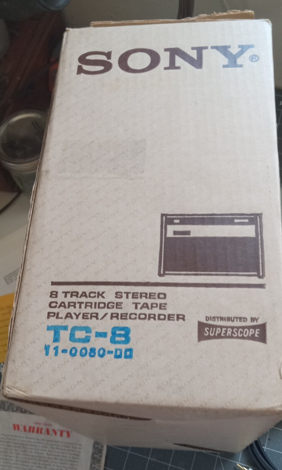 Sony TC-8 Stereo SUPERSCOPE 8-Track Tape Player Recorder Tested VG++ w ...