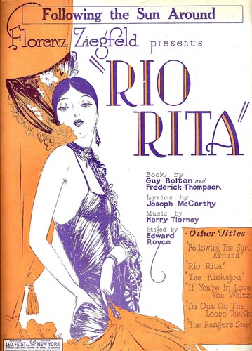 Harry Tierney "RIO RITA" Ethelind Terry / Bert Wheeler 1926 Broadway ...