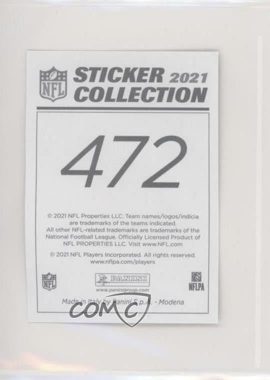 2021 Panini NFL Sticker & Card Collection Stickers European Mike Evans ...