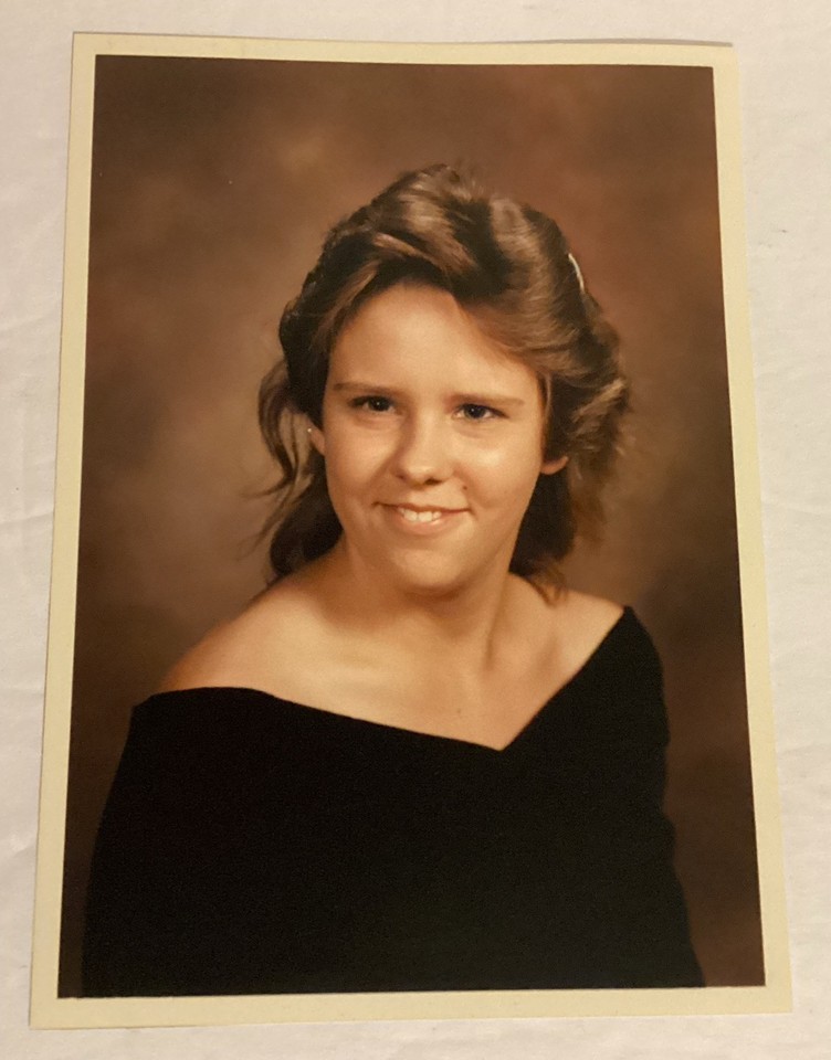 1980s Young Woman Senior Portrait Black Drape Retro Style Formal ...
