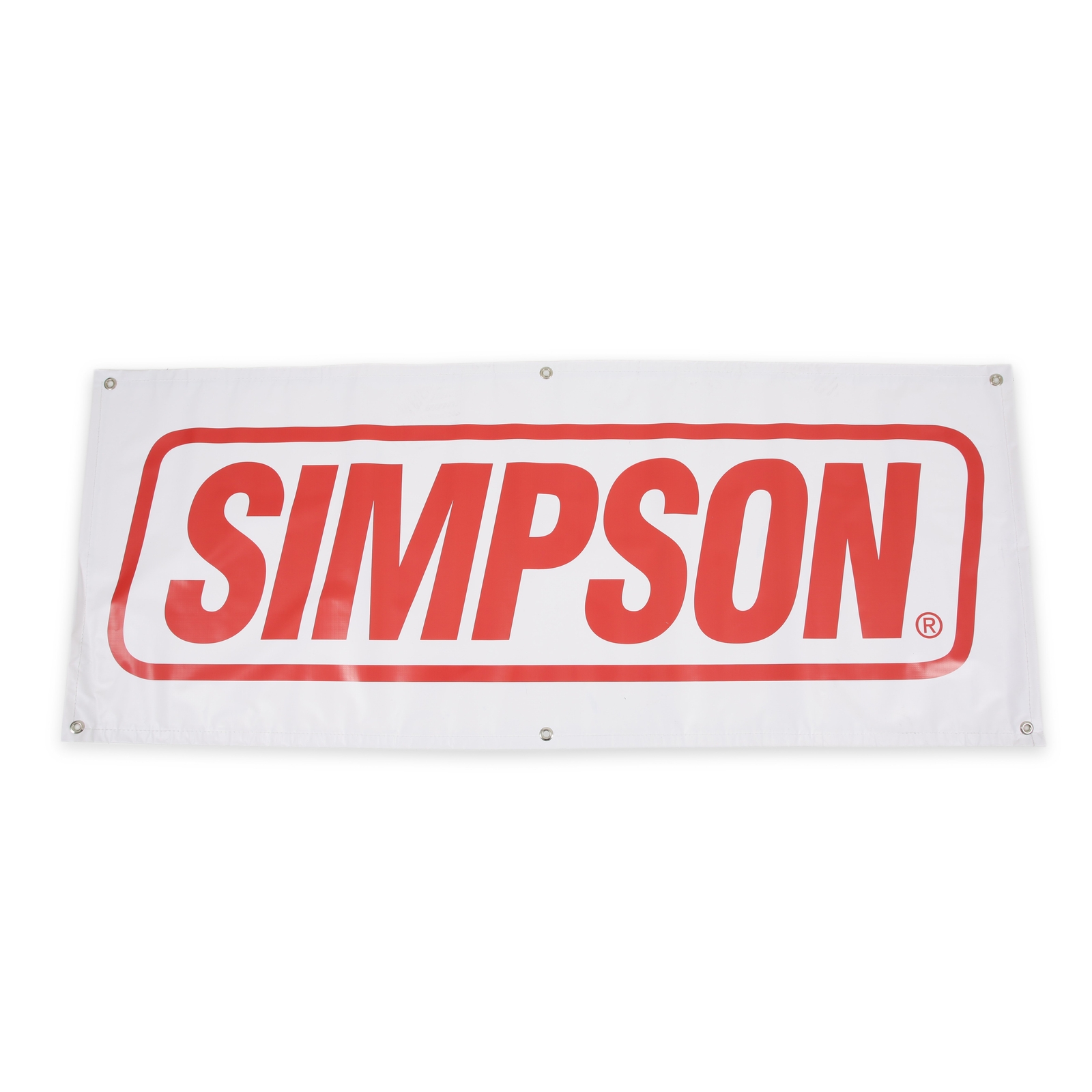 Simpson Racing BANNERS Simpson Banner - 3-Feet by 6-Feet - White/Red | eBay