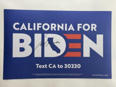 PRESIDENT JOE BIDEN SIGNED AUTOGRAPH 2020 CALIFORNIA FOR CAMPAIGN SIGN ...