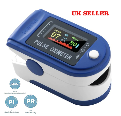 pulse Oximeter Fingertip Blood Oxygen Saturation Meter SpO2 Finger ...
