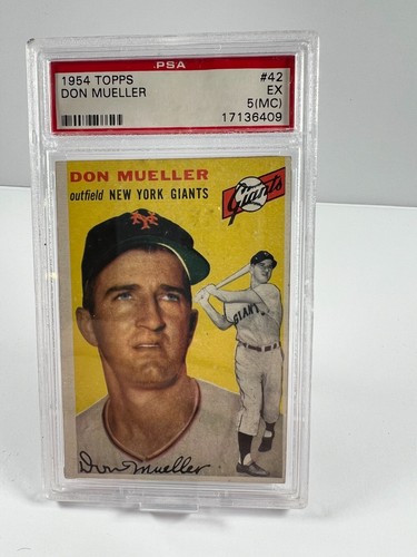 1954 Topps - White Back #42 Don Mueller PSA 5 | eBay