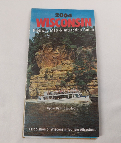 Wisconsin 2004 Official Highway Map & Attraction Guide Upper Dells Boat ...
