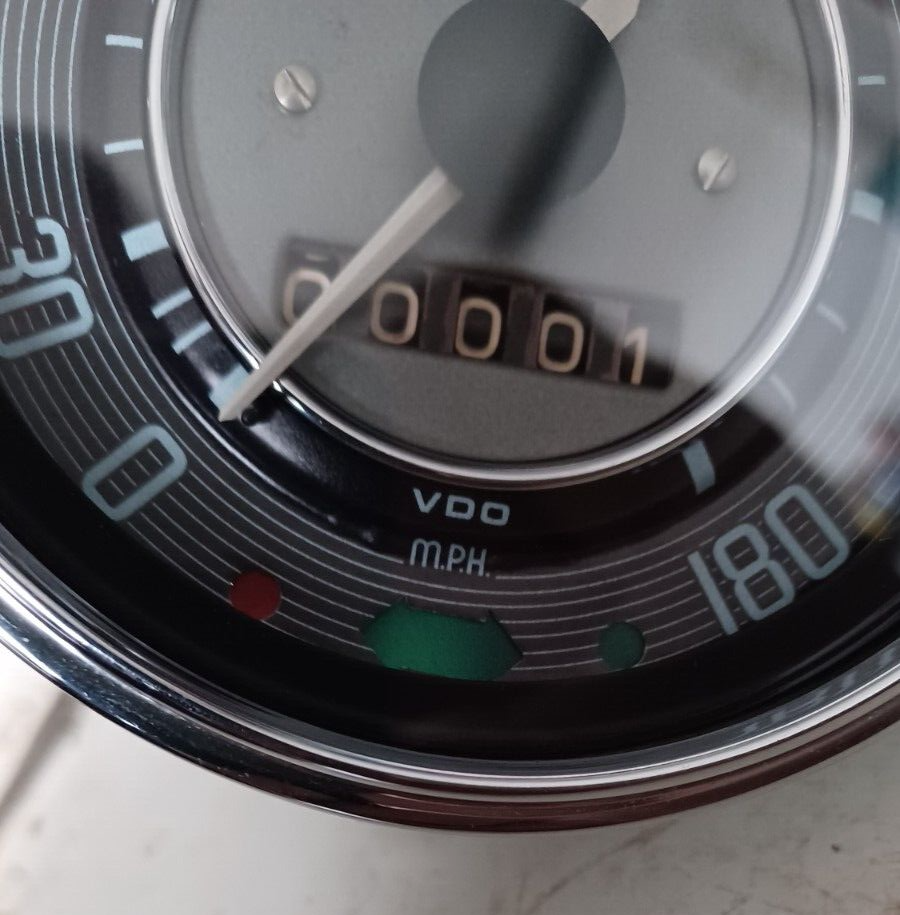 Vw Beetle Speedometer up to 180 Mph Overhauled Complete Vat Refundable ...