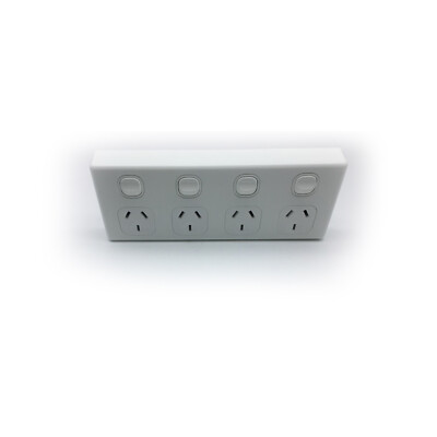 4 Gang GPO Quad Power Point Outlet 5x Bulk 3 Pin Socket Outlet with ...