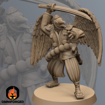 Samurai Miniature Mizuchi Tengu Mini Dungeons and Dragons Mini DnD 5e ...