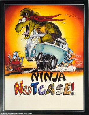 TEENAGE MUTANT NINJA TURTLES Print NINJA NUTCASE 1989 Mirage Eastman ...