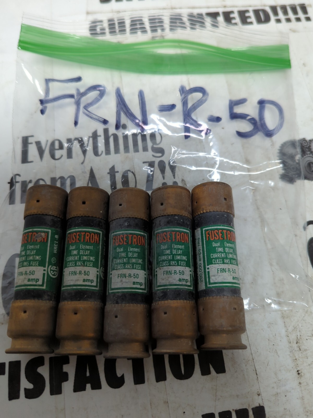 COOPER BUSSMANN,FRN-R-50,FUSETRON 50 AMP FUSES LOT OF 5 NOS | eBay