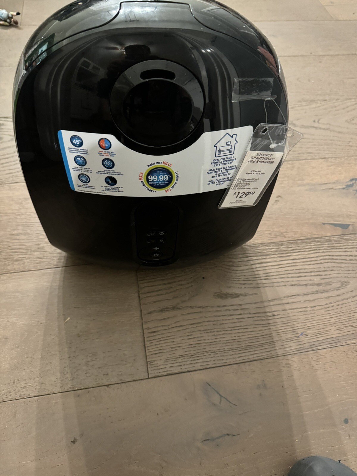 HoMedics Total Comfort Deluxe Ultrasonic Humidifier Warm and Cool Mist ...