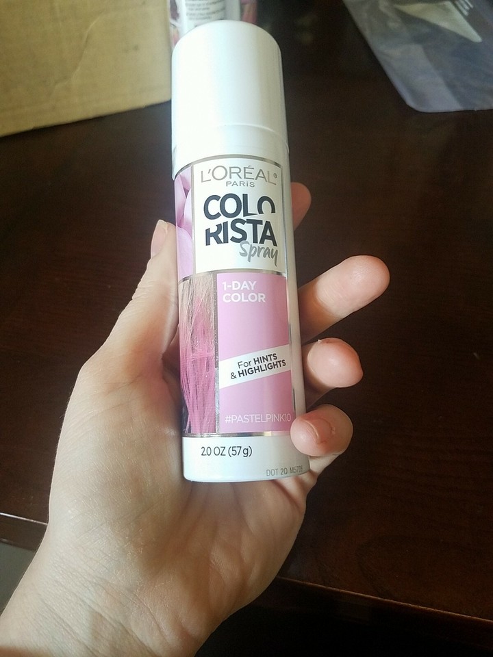 Loreal Paris Colorista Spray 1-Day Color Pastel Pink Spray 2.0 Oz | eBay
