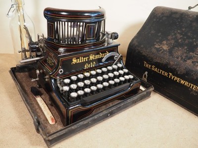 Typewriter SALTER 10 (1910) antique écrire Schreibmaschine 타이프라이터 Vtg ...