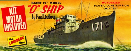 1/390 Lindberg Models "Q" SHIP Decoy Ship MISSING MOTOR! | eBay