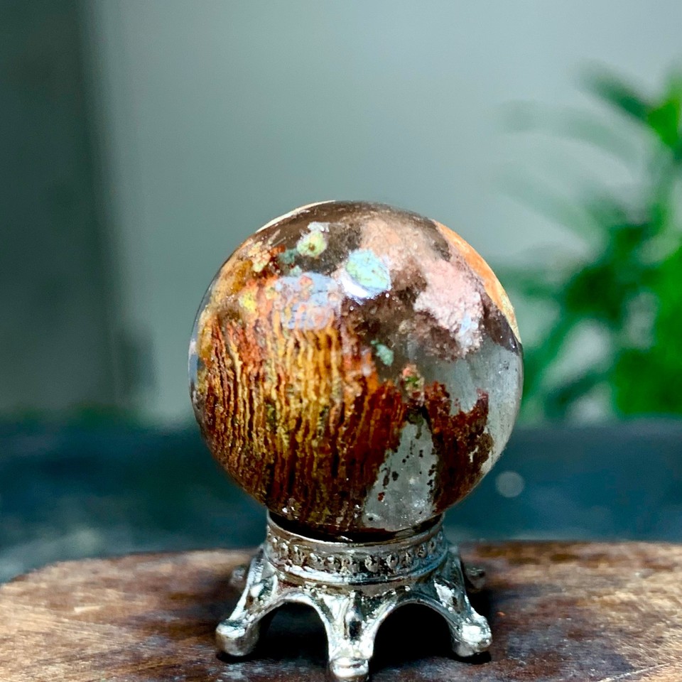 11G Natural Green Ghost Crystal Quartz Ball Crystal Sphere Mineral ...