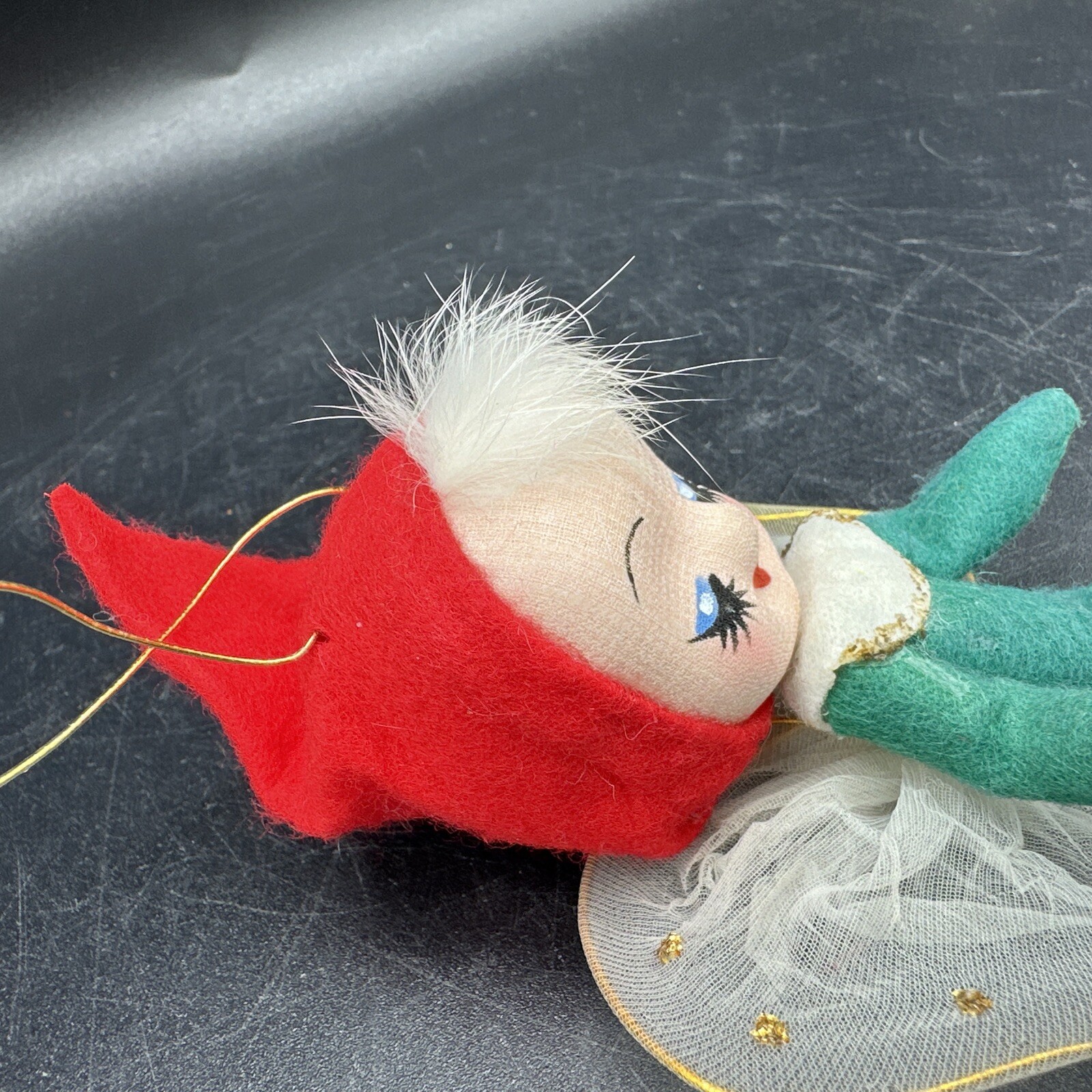 Vintage NAPCO Elf Pixie Angel Christmas Ornament Tulle Wing Pixie Angel ...