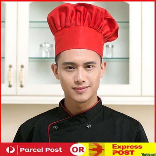 Unisex Cafes Waiter Cap Soft Cook Work Hat for Restaurant Kitchen (Red ...