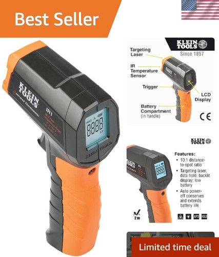 Durable Infrared Laser Thermometer with 10:1 Optical Resolution ...