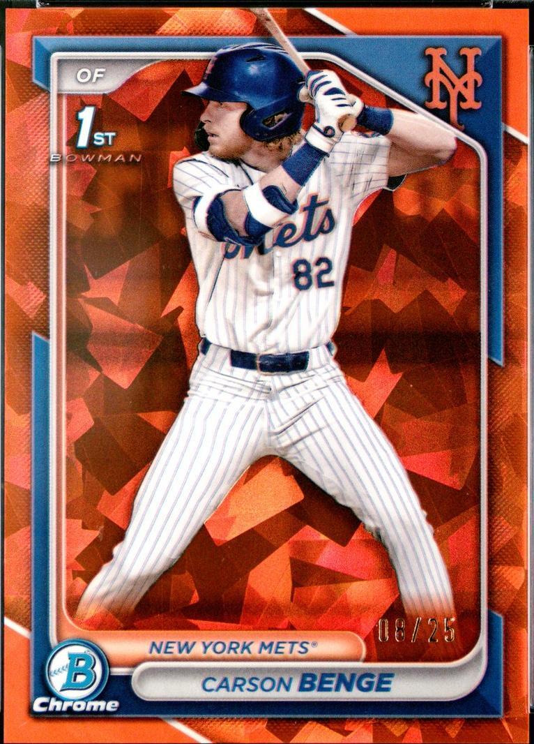 2024 Bowman Chrome Draft Sapphire Edition - Carson Benge #BDC-28 Orange ...