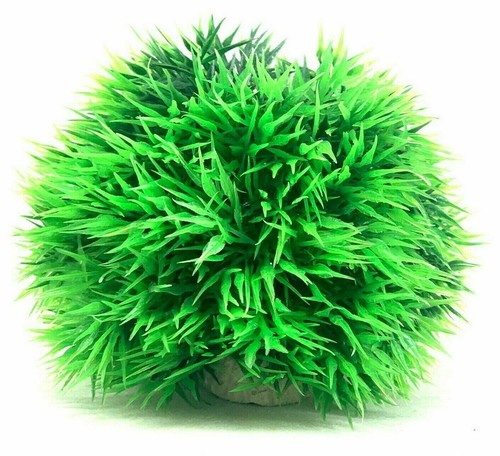 3 Pack - New Green Artificial Plastic Aquarium Bush Ball Plant For Fish ...