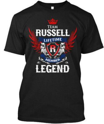 Premium Team Russell Lifetime Member Legend - R T-Shirt | eBay