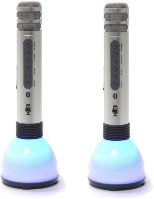 2PCS Singing Machine Wireless Bluetooth Karaoke Handheld Microphones ...