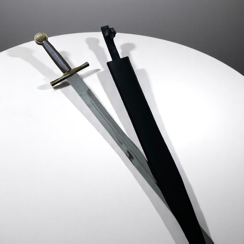 40” Medieval Longsword One Handed Full Tang Leather Sheath Handforged ...