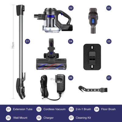 New Original MOOSOO XL-618A Cordless Stick Vacuum Cleaner - Replacement ...