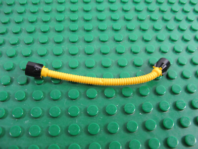 LEGO Yellow Hose Flexible 8.5L Black TABBED ENDS 4990 6492 6478 ...