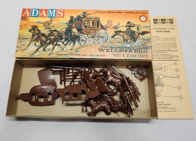 1958 Adams K-230:88 WELLS FARGO MAIL & STAGE COACH 1/48 model kit Parts ...