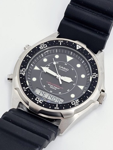 NEW CASIO ARNIE AMW-320R #2701 Vintage Men's Watch Black Dial Runs ...