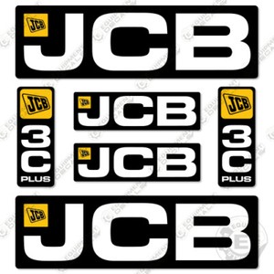 JCB 3C+ Decal Kit Backhoe Equipment Decals Replacement Sticker Set | eBay