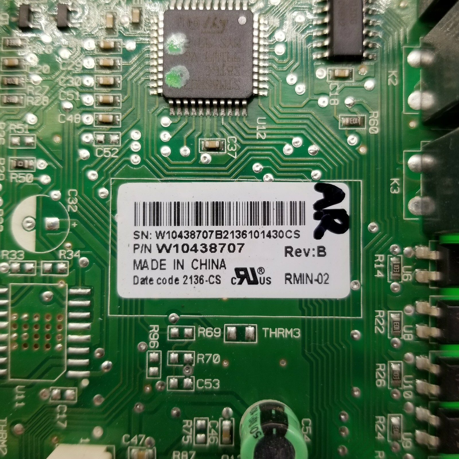 Genuine Whirlpool Refrigerator Control W10438707 Lifetime Warranty Same ...