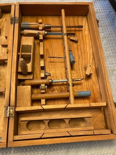 Vintage Handy Andy Wood Tool Chest w/ Tools. #602 | eBay