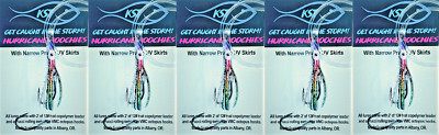 KOKANEE TROUT FISHING TACKLE 5 SILVER IREDESCENT HURRICANE HOOCHIE ...