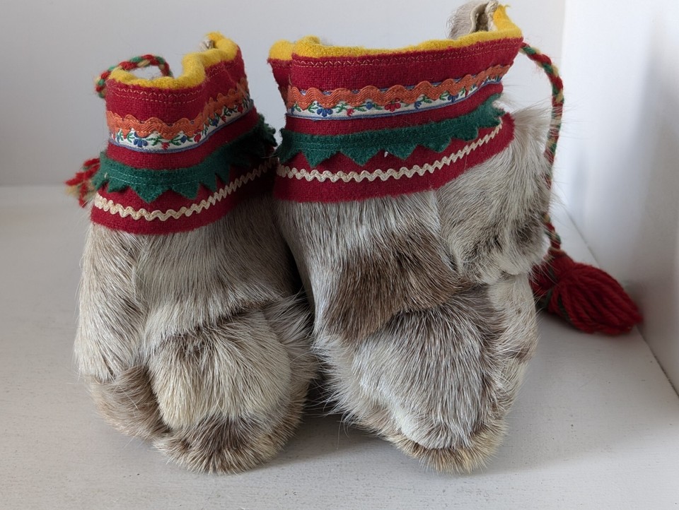 Vintage Saami Lapland Shoes Reindeer Fur Boots Sami Boots Shoes ...