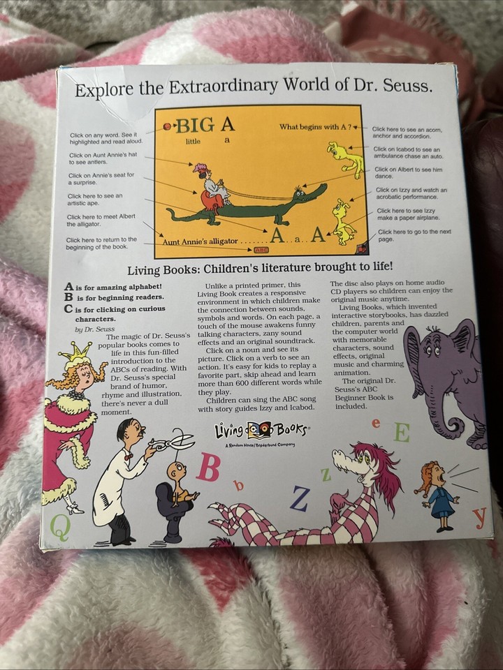 Rare VTG Dr. Seuss's ABC CD ROM COMPUTER GAME and BOOK (1995, Living ...